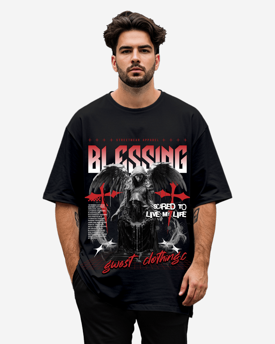 G West Rhinestone Blessing Tee Big and Tall - G West