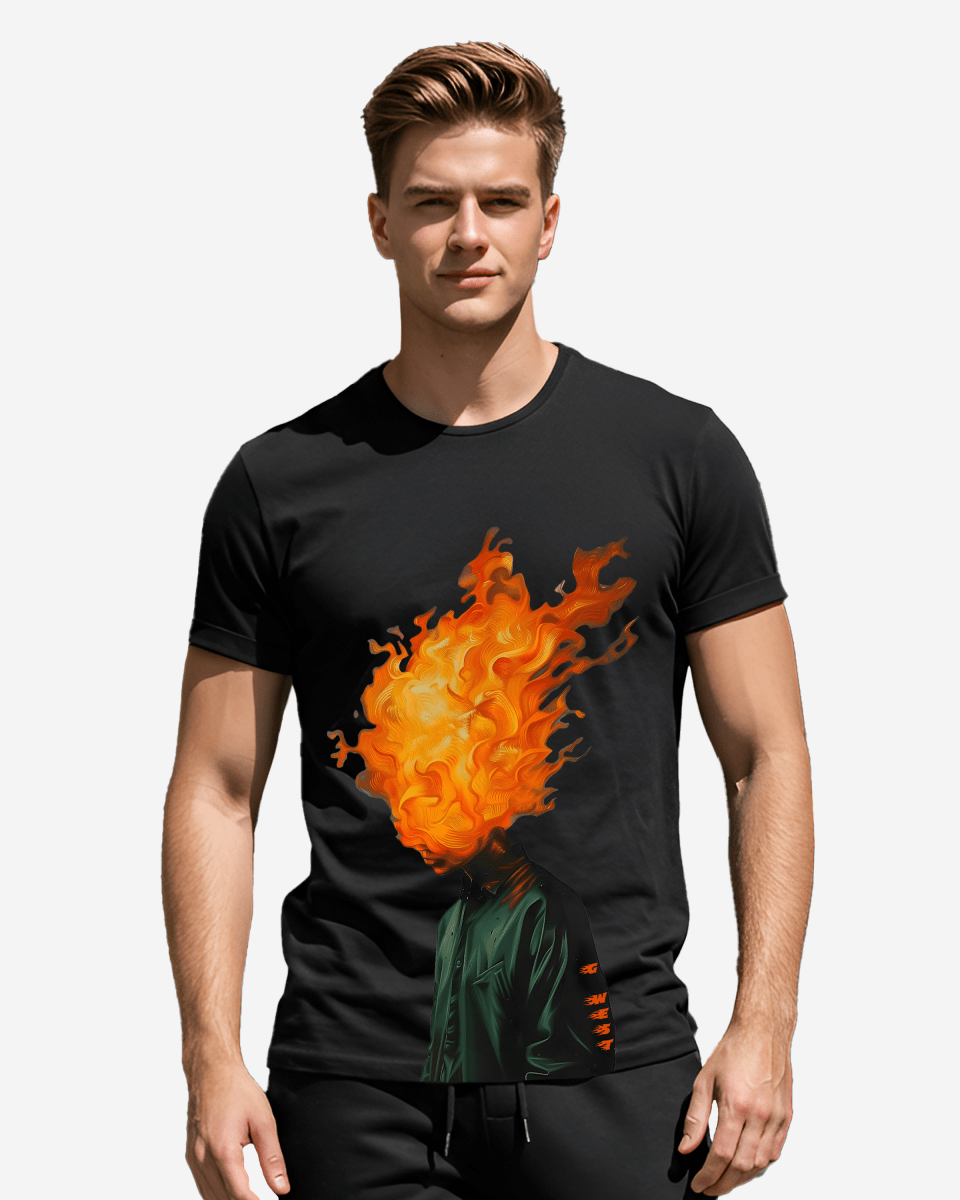 Black Flame Head Tee